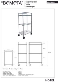 Bemeta Design Koupelnový vozík -