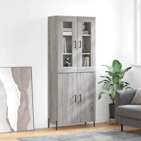 Skříň highboard šedá sonoma 69,5 x 34 x 180 cm kompozitní dřevo