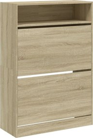 Botník se 2 výklopnými zásuvkami dub sonoma 80 x 34 x 116 cm 3214408