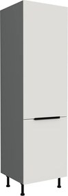 ARIA aw | vysoká skříňka 60 LO-215 2F na vestavnou lednici | 60 cm | ANTI FINGERPRINT povrch | antracit/bílá