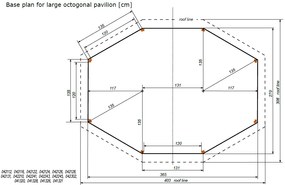 Dřevěný altán osmistranný Winchester Pavilon LUX