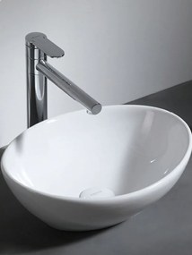 UPTrend Oválné keramické umyvadlo na desku ALMA TR4047, bílá lesk