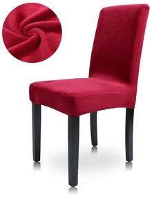 Sametové elastické potahy na jídelní židle Barva: Vínová