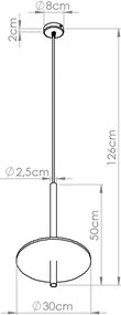 Sollux Lighting Závěsná lampa FELTRO 1 černá/béžová