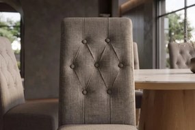 Designová jídelní židle Eileithya taupe / dub