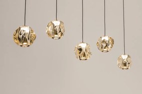 Závěsné LED svítidlo Benelux Organic Crystal Gold 5 Lineo