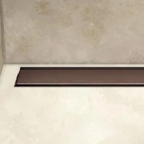 I-Drain Plano - Nerezový sprchový rošt, délka 600 mm, povrch PVD, čokoládová IDRO0600C