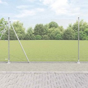 Hexagonální plot s betonovým základem 10 x 1,4 m Stříbrná 3353770