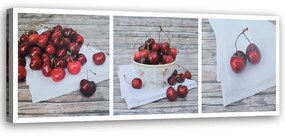Obraz na plátně Třešně Ovoce - 120x40 cm