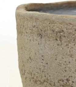 Kulatý květináč LONDA, vláknocement, 42x36 cm, šedý