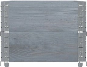 Zahradní truhlík šedý 100 x 50 cm masivní borové dřevo 3295393