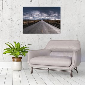 Skleněný obraz cesty v poušti (70x50 cm)