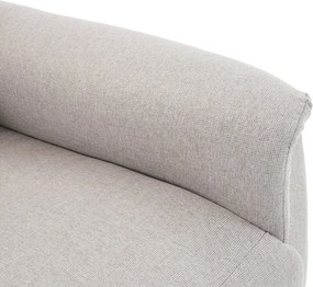 Křeslo polohovací masážní s výhřevem, 8bodová vibrační masáž, zvedací systém, USB, krémová látka (72 x 95) cm