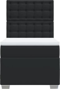 Box spring postel s matrací černá 90x190 cm umělá kůže 3290700