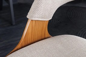 Designová barová otočná židle Uriela jasan / béžová