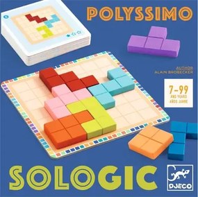DJECO Dřevěný hlavolam Polyssimo / 11 dílků / 3 stupně obtížnosti