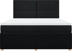 Box spring postel s matrací černá 180x200 cm textil 3292130
