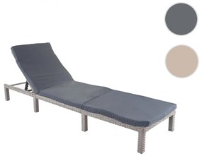 Zahradní lehátko HWC-A51 - polštáře tmavě šedé basic 5cm - šedá