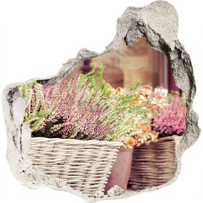 Wallmuralia Samolepící díra na stěnu Levandule v květináči 75x75 cm