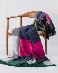 Deka Cotton Cloud 150x200cm Leaf&amp;Fuchsia