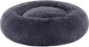Feandrea psí postel, kočičí postel, s měkkým plyšovým povrchem 60 cm, tmavě šedá