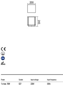 Redo Venkovní sloupkové svítidlo VITRA v:24,5cm Barva: Bílá