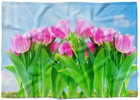 Deka Tulipány (Rozměr : 150 x 120 cm, Podšití beránkem: NE)