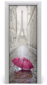 Fototapeta samolepící na dveře deštník Francie 95x205 cm