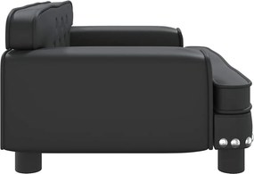Pelíšek pro psy černý 70 x 45 x 30 cm umělá kůže 171889