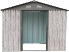 Zahradní domek BestBerg ZDB-7SD / 7,2 m² / 301 x 238 x 214 cm / dekor bílé dřevo/šedá