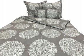 Povlečení bavlněné Lux 160x200 1239-1 šedé rozety