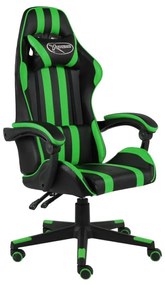Petromila Herní židle černo-zelená umělá kůže
