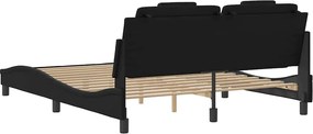 Rám postele Viana bez matrace černý 160x200 cm umělá kůže 3208103