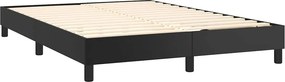 Box spring postel s matrací a LED černá 140 x 190 cm umělá kůže 3134219