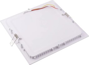 T-LED Bílý vestavný LED panel hranatý 225 x 225mm 18W 24V CCT 102206