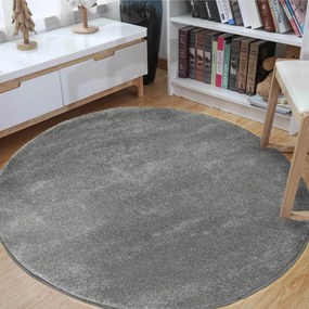 DY Kulatý šedý koberec Portofino Rozměr: 50 cm