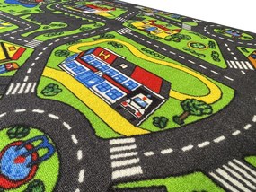 Vopi, POŠKOZENÝ: 300x220 cm Dětský kusový koberec City life - neúčtujeme odřezky z role - obšitý ze všech stran, na míru, šíře, vícebarevná, filc, dětský pokoj
