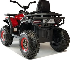 LEAN CARS Elektrická čtyřkolka XMX607 červená lakovaná, LED světla, MP3