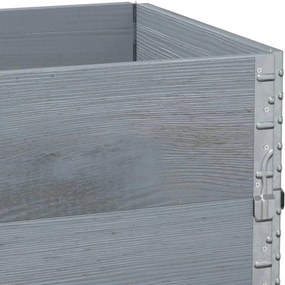 Zahradní truhlík šedý 100 x 50 cm masivní borové dřevo 3295429