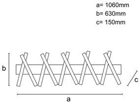 LED Stmívatelný přisazený lustr LED/125W/230V 3000-6500K + dálkové ovládání