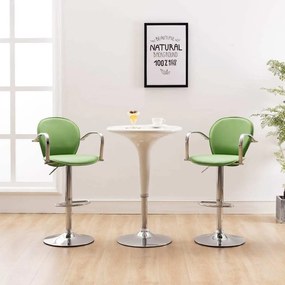vidaXL Barové stoličky s područkami 2 ks umělá kůže [249706] Barva: Zelená