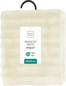Krémový froté bavlněný ručník 30x50 cm Maya – douceur d'intérieur