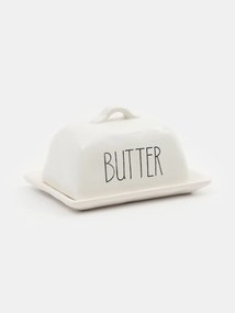Sinsay - Keramická máslenka s nápisem Butter - bílá