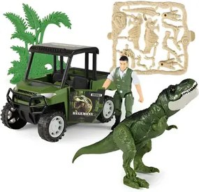 RAPPA Sada dino park s autem a dinosaurem se zvukem / Auto 14 cm / Din