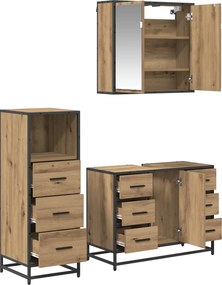 Sada koupelnového nábytku 3 ks Artisanový dub 80 x 33 x 60 cm 3402537