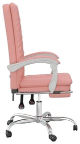 Petromila Polohovací kancelářská židle růžová umělá kůže