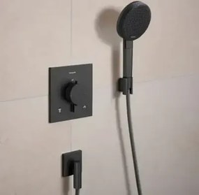 Hansgrohe FixFit Fine E - Nástěnné kolínko kartáčovaný černý chrom