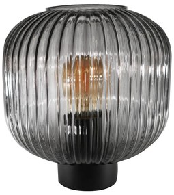 Černá stolní lampa SULION Garbo, výška 23,5 cm