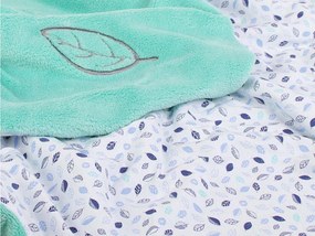 Kaarsgaren Dětská deka Wellsoft bavlna 100 x 70 cm Sv. modrá/list