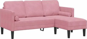 Set pohovek 2 ks Růžová Polyester 3329268